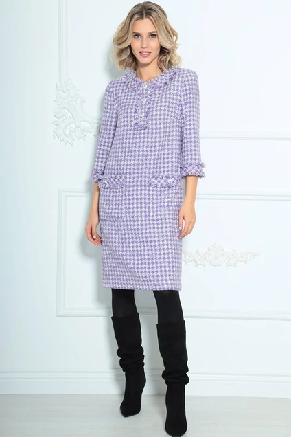 Платье 11224 лиловый лапка LeNata купить в интернет магазине Велесмода